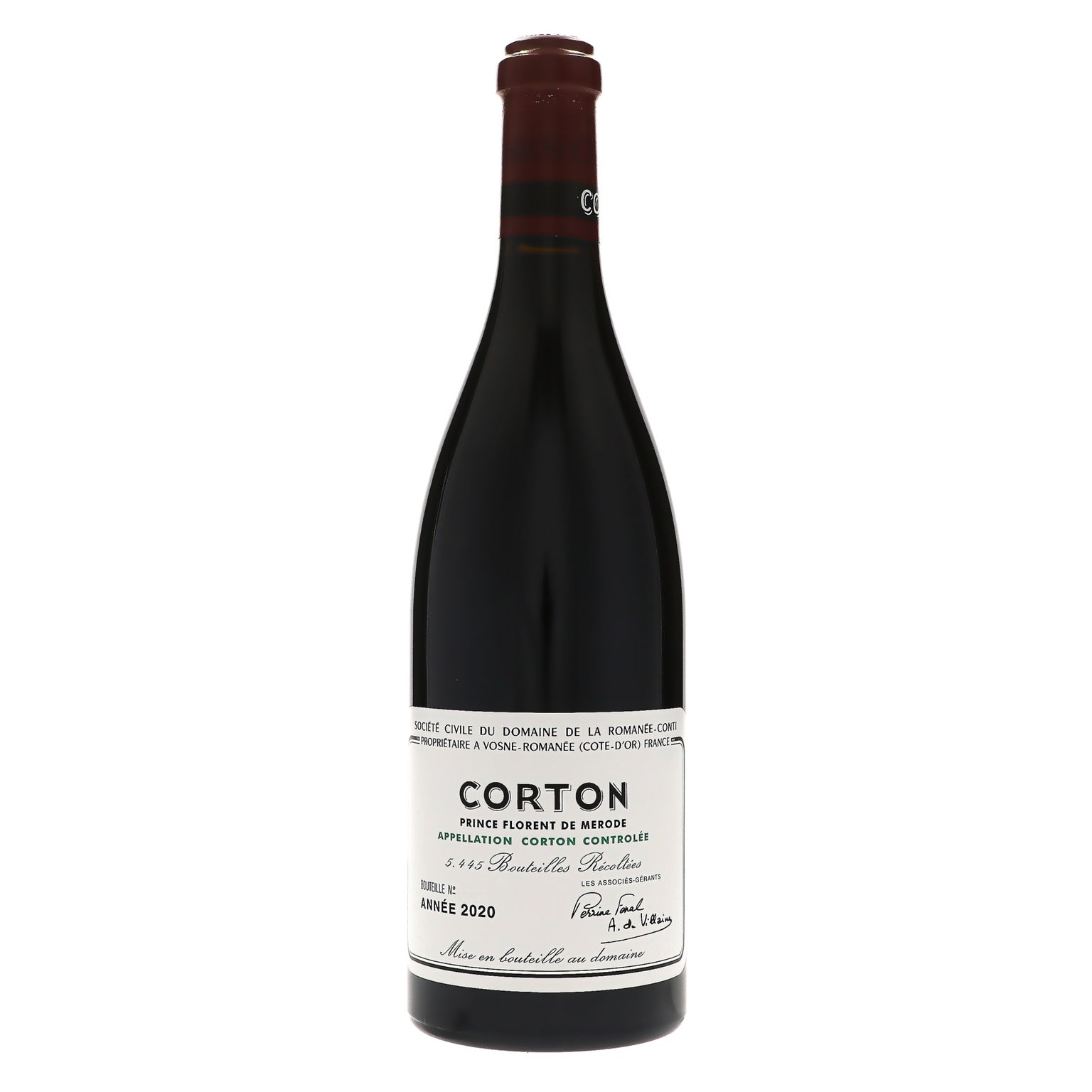 2020 Domaine de la Romanee-Conti, Corton Grand Cru, Prince Florent de ...