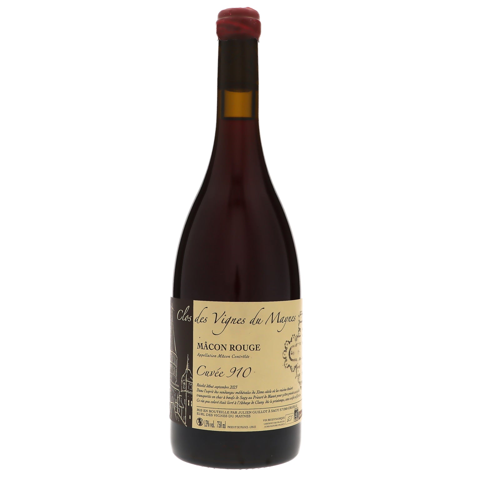 2023 Julien Guillot (Vignes du Maynes), Macon, Rouge Cuvee 910 ...