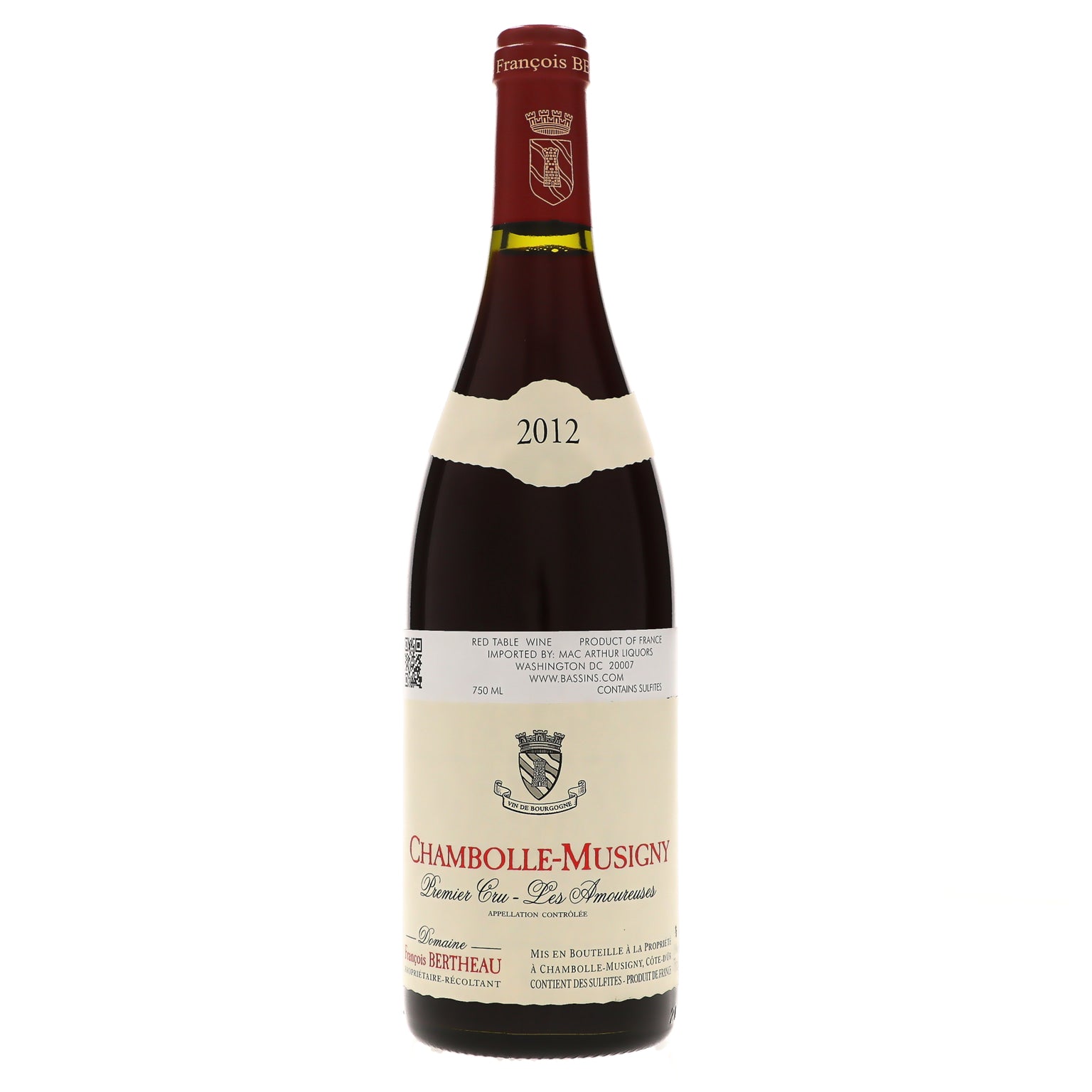 2012 Domaine Francois Bertheau, Chambolle-Musigny Premier Cru, Les Amo ...