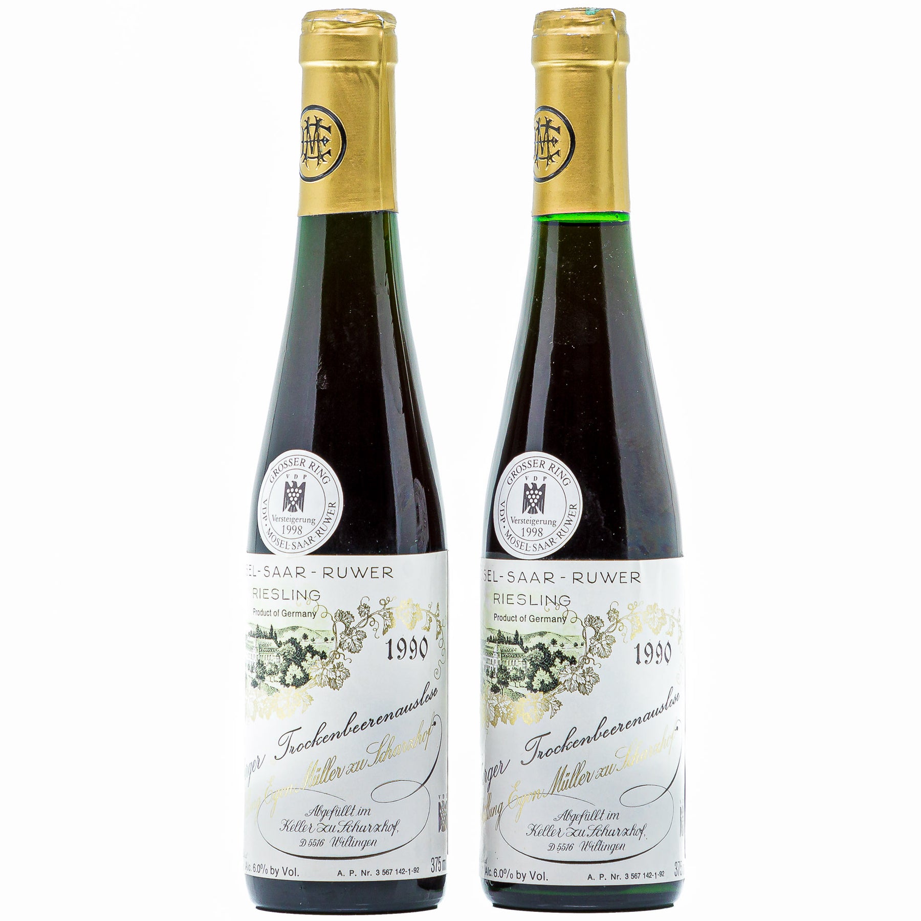 1990 Egon Muller, Scharzhofberger Riesling TBA Goldkapsel Auktion, Mos ...