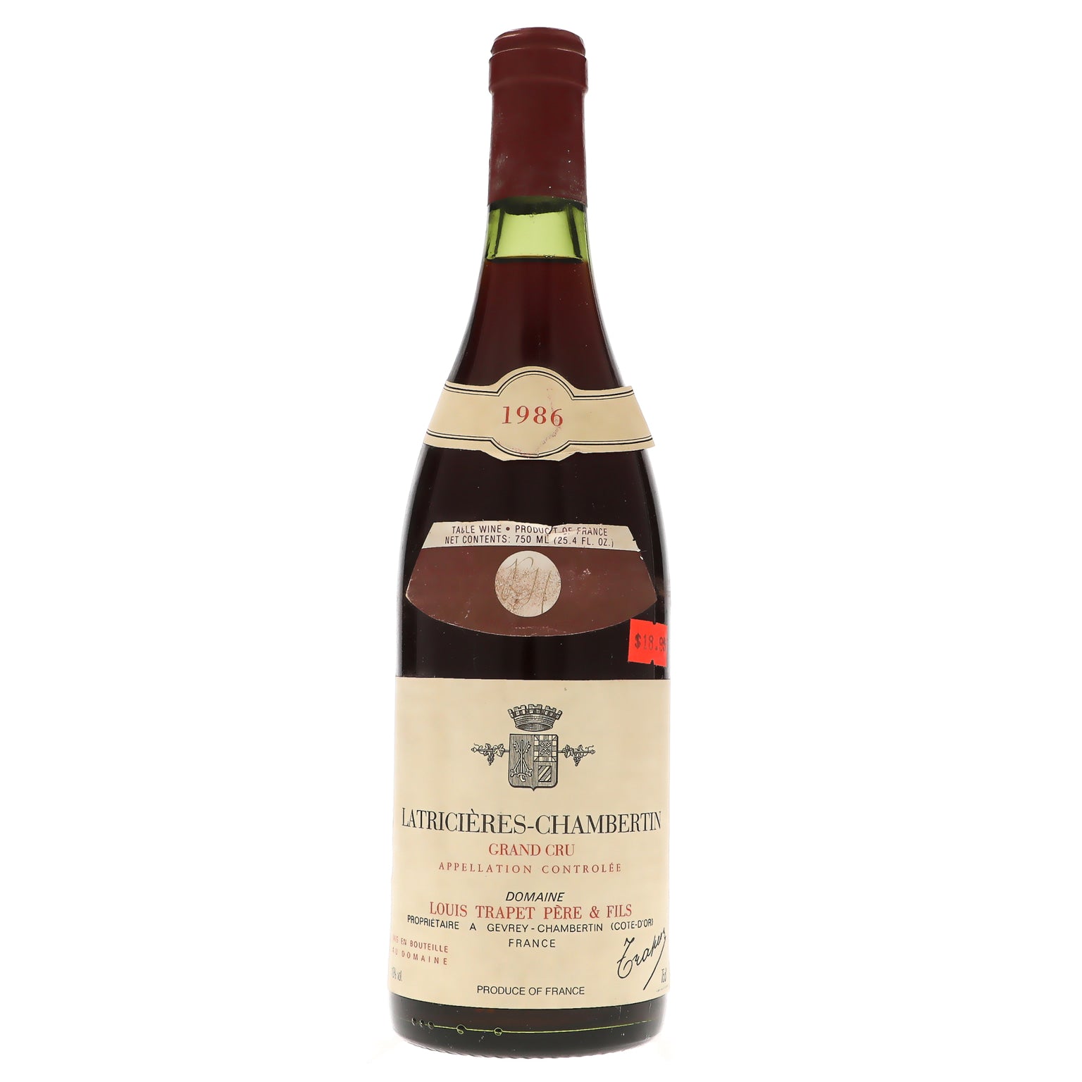1986 Trapet Pere et Fils, Latricieres-Chambertin Grand Cru – Thatcher's ...