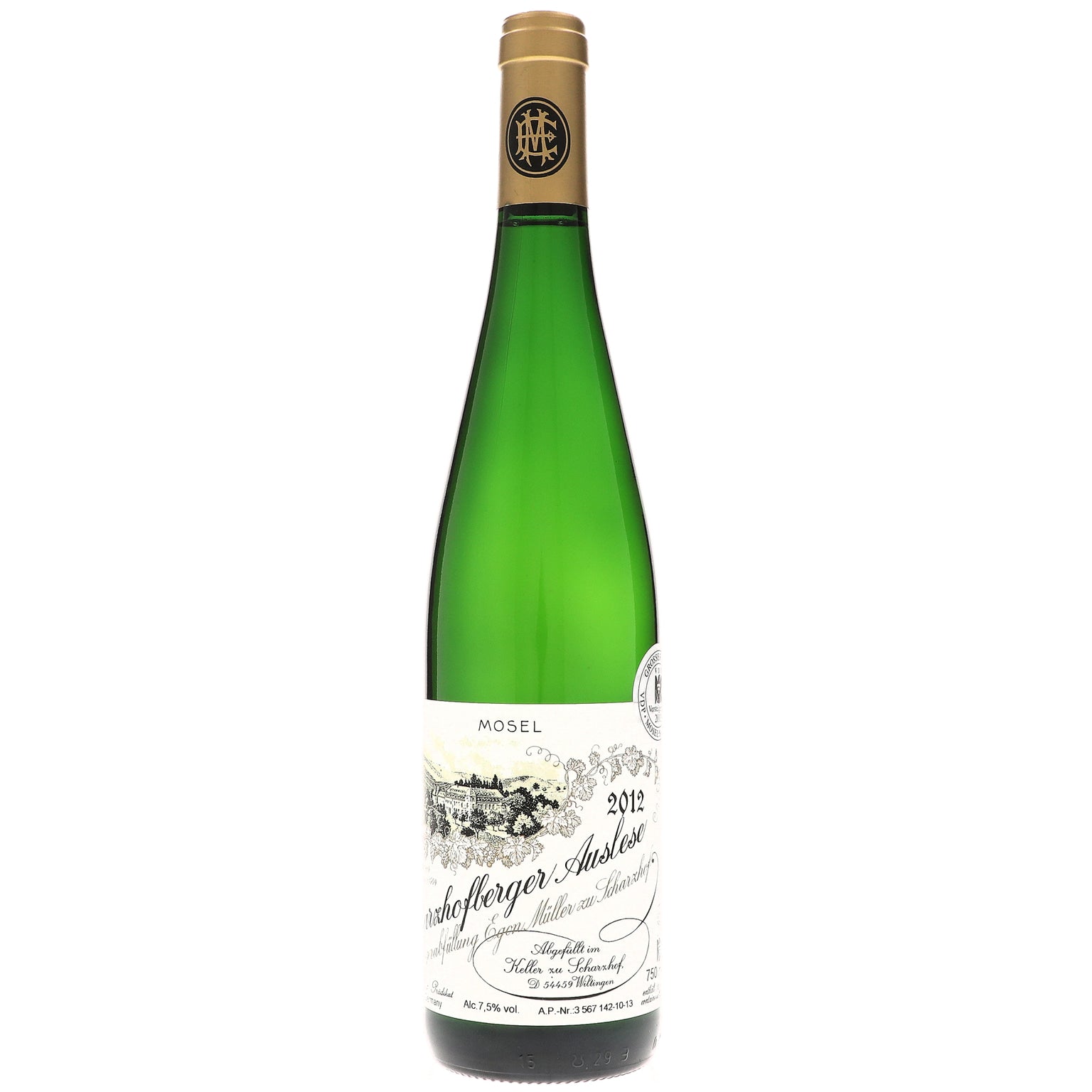 2012 Egon Muller, Scharzhofberger Riesling Auslese Goldkapsel Versteig ...